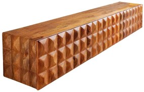 Designový závěsný TV stolek Ladarius 160 cm mango