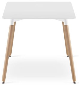 Obdélníkový dřevěný jídelní stůl 120 cm x 80 cm - bílý