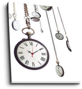 Wallexpert Dekorativní nástěnné hodiny, malba na plátno 5070CS-67, Vícebarevná