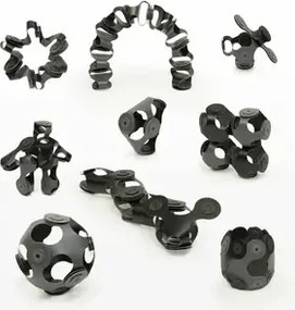 Clixo Designer Black  Grey Magnetická stavebnice / 9ks / od 4 let