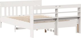 Postel bez matrace bílá 160 x 200 cm masivní borovice 3307000