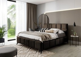 Eltap Čalouněná postel Mist Materiál a barva potahu: Riviera 97 - tmavě šedá, Rozměry (cm): 160x200