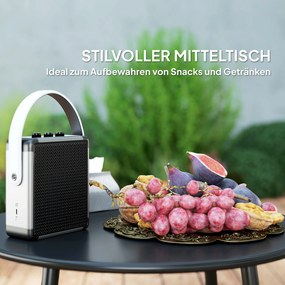Sada zahradního nábytku polyratanová obývací sestava s rohovou pohovkou stolní polštáře pro 6 osob tmavě šedá