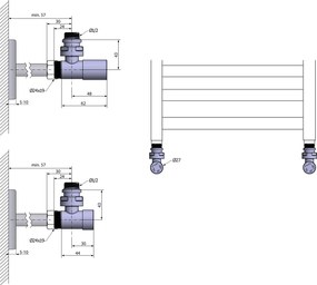 Sapho Compact připojovací sada ventilů ruční rohová chrom CP5015S