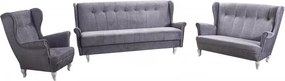 Sedací souprava Royal 3R+2+1, šedá (Vogue 14/bílé)