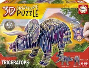 3d puzzle educa 3d puzzle triceratops 67 dílků