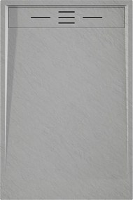 Mexen Amon, SMC obdélníková sprchová vanička 100 x 80 cm, šedá, 4F618010