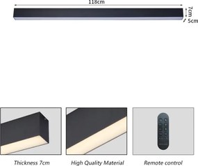 Brilagi - LED Stmív. stropní svítidlo SLEEKLINE LED/40W/230V Wi-Fi Tuya černá+DO