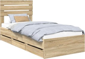 Rám postele s čelo Sonoma dub 100 x 200 cm Inženýrské dřevo 3411525