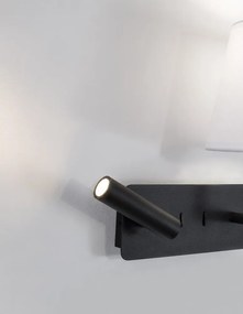 Bílé/matně černé hliníkové nástěnné svítidlo s ohybatelnou konstrukcí Savona – Nova Luce