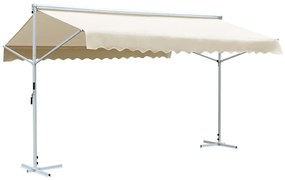 vidaXL Marketos Volně stojící markýza 500 x 300 cm krémová