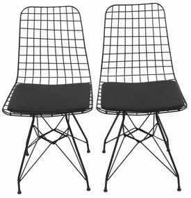 KALUNE DESIGN Set 2 kovových židlí MINDERLI 562PSD1105