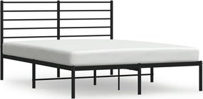 vidaXL Kovový rám postele s čelem 120 x 200 cm [352317] Barva: Černá