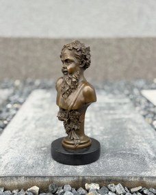 Bronzová busta Bacchus - socha boha vína