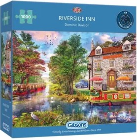 GIBSONS Puzzle Hotel Riverside Inn / 1000 dílků / 68 × 49 cm