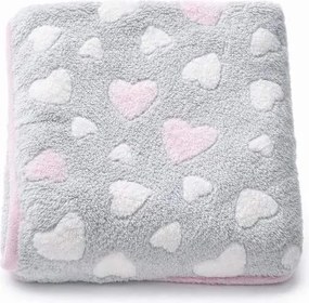 Dětská deka New Baby 80x90 heart pink