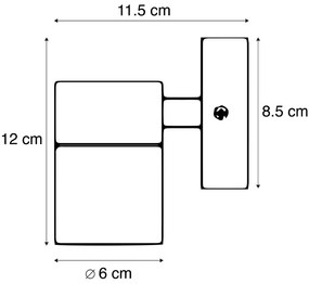 Venkovní nástěnné svítidlo ocel IP44 - Solo