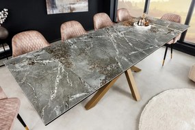 Jídelní stůl Marvelous keramický šedý 180-220-260cm mramor/ 43841