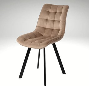 Vikio Jídelní set pro 6 osob 180x90 cm soft dub noha X béžová židle VJS238-6BE-S