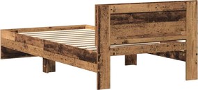 Rám postele s čelem s čelo Staré dřevo 203 x 104 x 70 cm 3376050