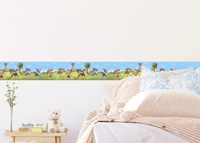 Dětská samolepící bordura na zeď Tlapková Patrola Pole Květin | 5 m x 13.8 cm | DWBD8035