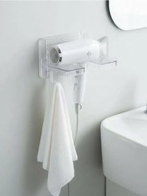 Sinsay - Koupelnový držák na fén s háčky - bílá