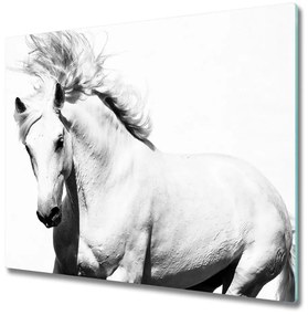 Skleněná krájecí deska Bílý kůň 60x52 cm