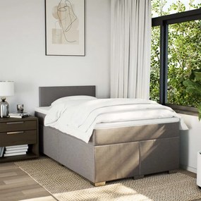 Box spring postel s matrací taupe 120x200 cm textil 3285852