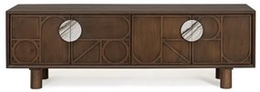 BIZZOTTO Dřevěný TV stolek HEMMING hnědý 55x170 cm 0747471
