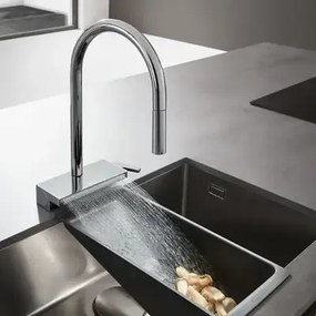 Hansgrohe - Dřezová baterie Aquno Select s výsuvnou sprškou a plochým