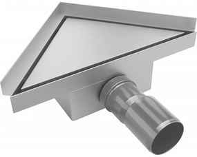Mexen Flat-T M13 podlahový vpust trojúhelníkový 20 x 20 cm, inox - 1010320
