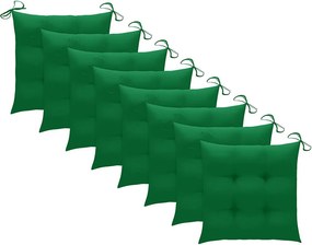 Zahradní židle 8 ks s poduškami masivní teak 3073162