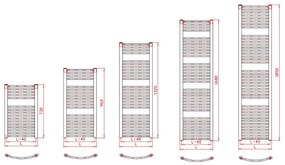 BPS-koupelny Koupelnový radiátor Eco EC-X 60185 / bílá RAL 9016 (185x60 cm)