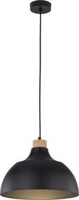 TK Lighting Černý závěsný lustr Cap pro žárovku E27 TK2071