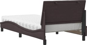 Postel s matrací Hanko tmavě hnědá 100 x 200 cm textil 3310513