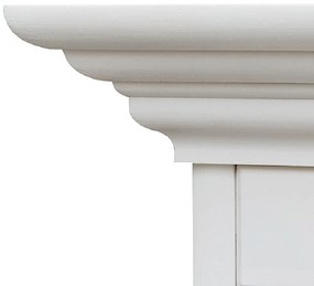 Massive home | Bílá komoda  z masivu Belluno Elegante 3D3S s bílou deskou