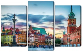 Vícedílný obraz Panoramatický Pohled Na Královský Hrad Ve Varšavě Nedostatek Nedostatek Přírodní plátno 120x80