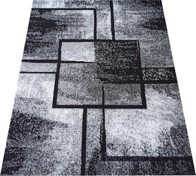 DY Šedočerný koberec s geometrickým vzorem Soho 16 Rozměr: 120x170 cm
