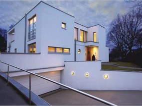 LA 229072 Venkovní svítidlo BULAN stropní stříbrnošedá 230V E14 11W IP44 - BIG WHITE (SLV)