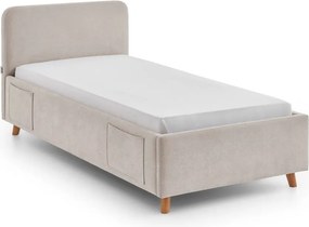 Béžová dětská postel s úložným prostorem s roštem 90x200 cm Cosy – Meise Möbel