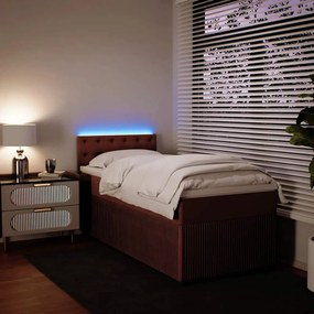 Box spring postel s matrací růžová 80 x 200 cm samet 3289907