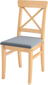 Potah na židli Ingolf s čalouněným sedákem barva šedá látka sametová