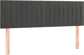 Box spring postel s matrací tmavě šedý 140 x 190 cm samet 3131076