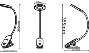 Philips - LED Stmívatelná lampa s klipem FORYS LED/5W/5V CRI 90