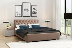 Eka Čalouněná postel ELEGANT 120x200 cm Barva látky Trinity: Černá (Trinity 2316), Úložný prostor: Bez úložného prostoru