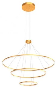 Redo Závěsné LED svítidlo ORBIT ø 120/ø80/ø40 cm, 4000K, 3 kruhy Barva: Bronzová, Stmívání, řízení: DALI