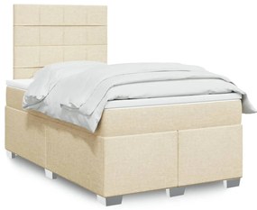 Box spring postel s matrací krémová 120x200 cm textil 3290460