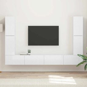Sestava TV skříněk 8 ks Vysoce lesklá bílá Kompozitní dřevo 3409136