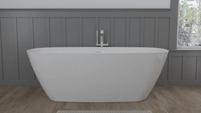 Erga Aspen, volně stojící vana 170x78 cm + odtoková zátka, bílá lesklá, ERG-ASPEN-170078-WH-WH