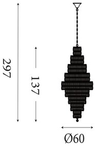 Searchlight 1500-13AB - Lustr na řetězu EMPIRE 13xE14/60W/230V
